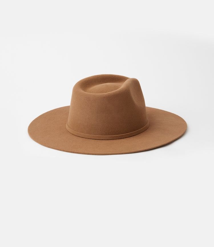 Tan Wool Rancher Hat | Karen Kane