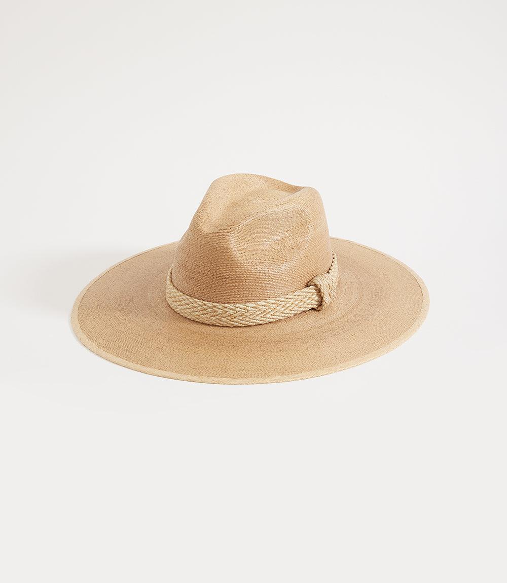 Tan Wide Brim Palm Leaf Hat | Karen Kane